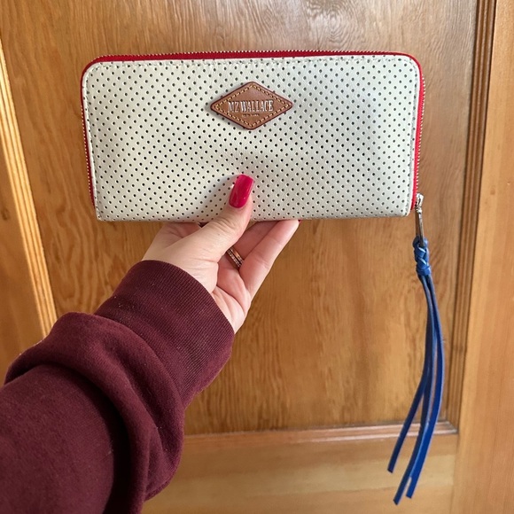 MZ Wallace | Bags | Mz Wallace Perforated Leather Full Zip Wallet | Poshmark